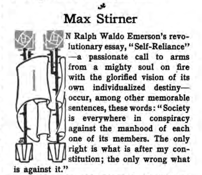 Max Stirner – Egoist Warlord – Union Of Egoists